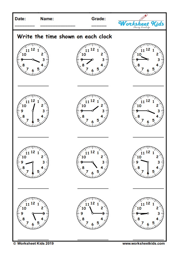 Digital And Analog Clock Worksheets For Kindergarten 1st 2nd 3rd Grade